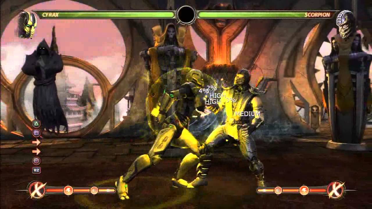 MK9: Cyrax Mid-Screen EX Teleport Combo. 52%-2 Bars - YouTube