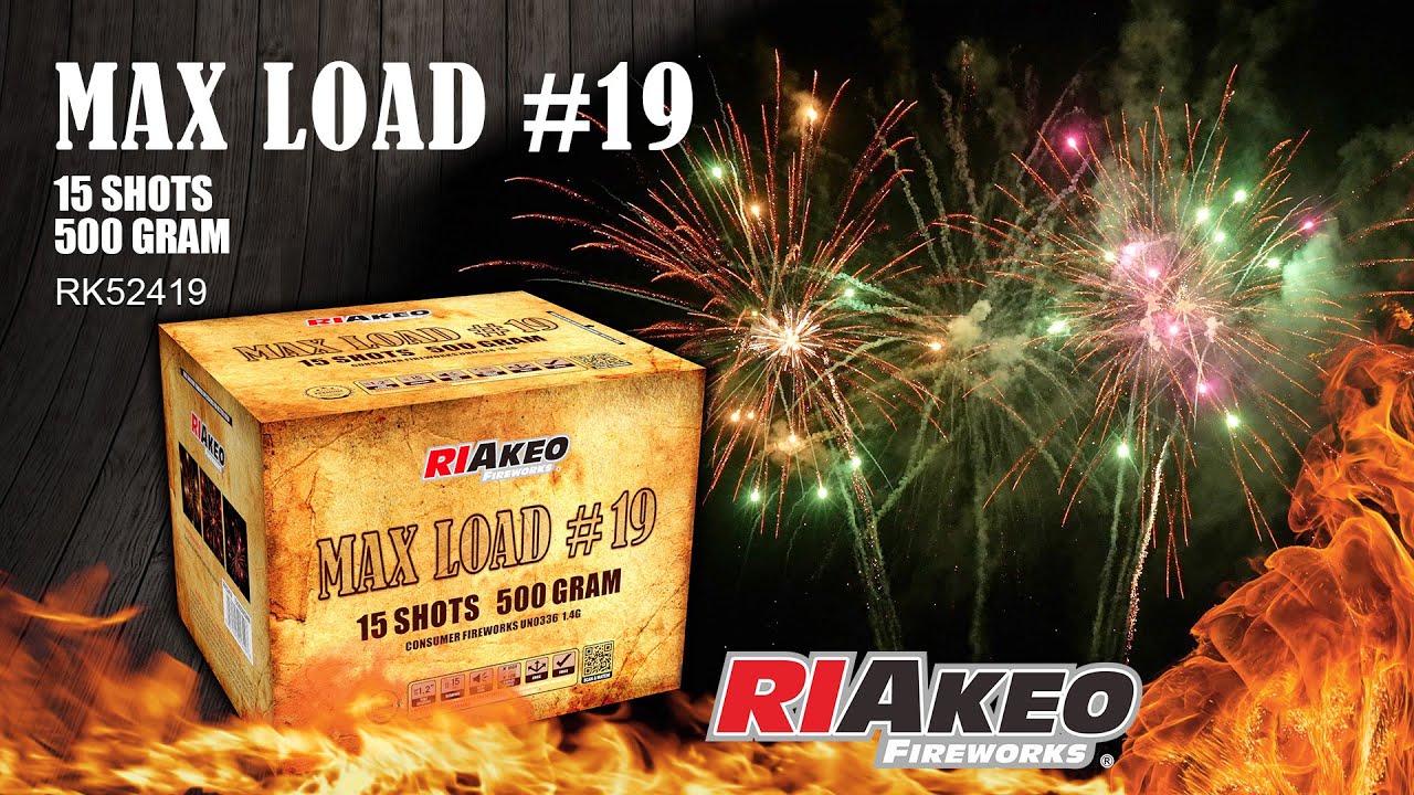 USA 1.4G CAKE “MAX LOAD #19” 15 shots RK52419 30mm丨RIAKEO FIREWORKS - YouTube