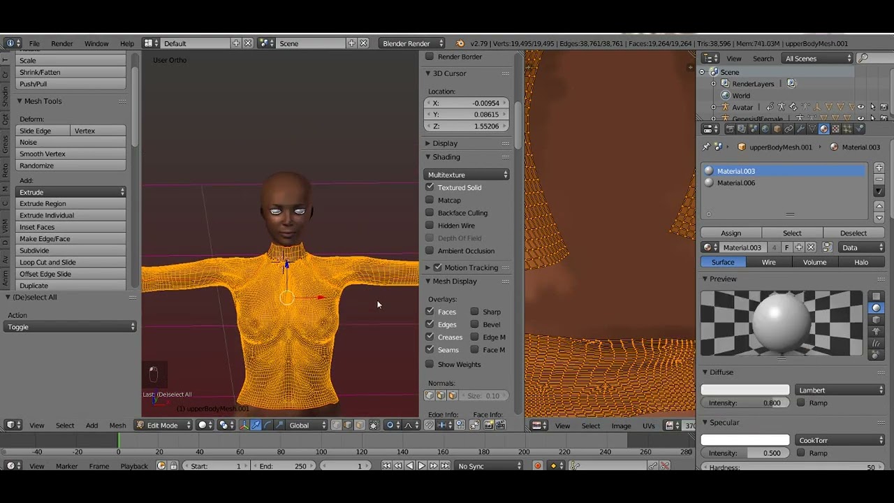 How To make a Second life Mesh Body using the Ditto Method-Errors and ...