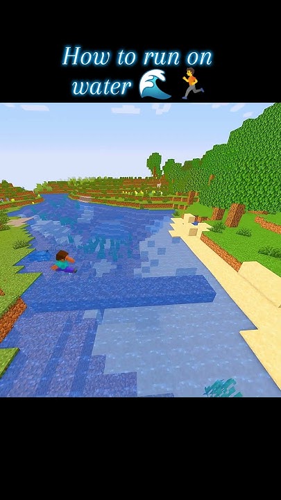 How to run on water🌊🏃 #minecraft #minecraftbuilding #minecrafttutorial ...