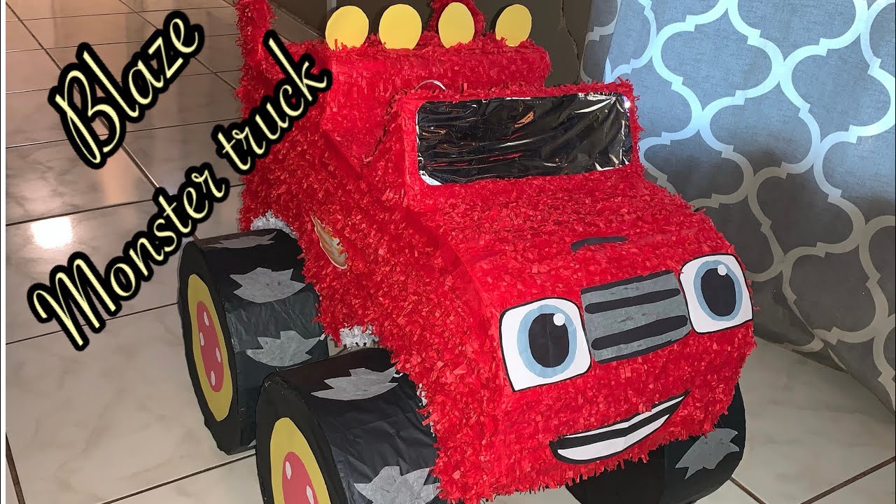 Piñata de blaze/monster truck piñata - YouTube