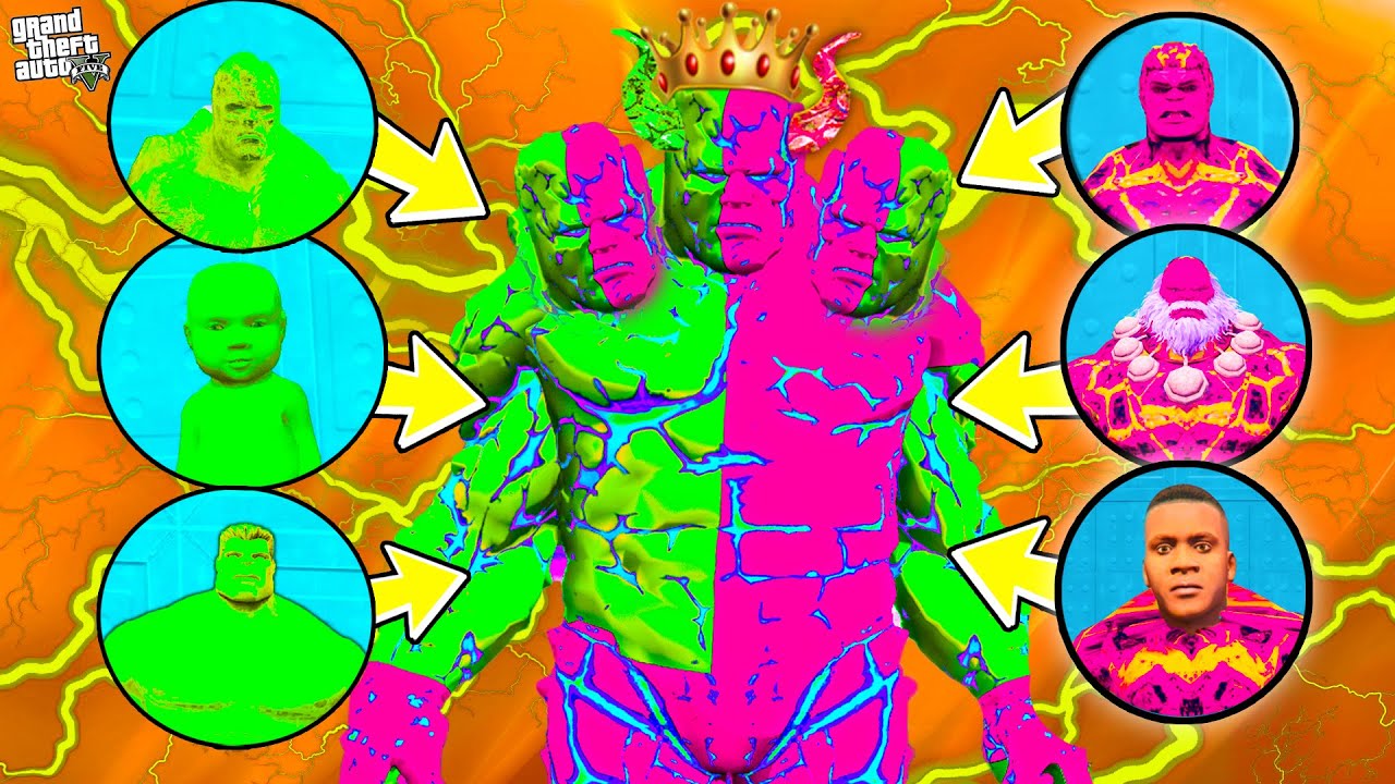 Franklin Enter In Avengers Blue All Father God Hulk Head To Control ...