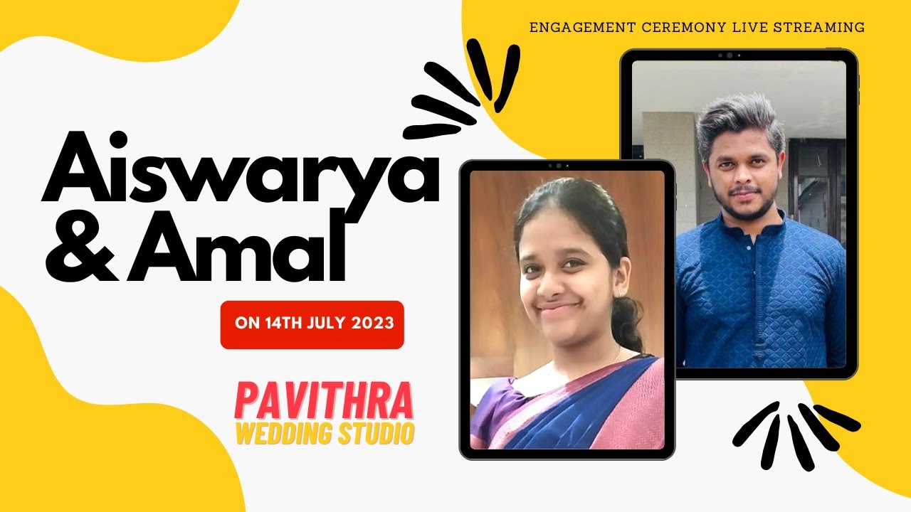 Amal P Dasan with Aiswarya S Nadesh Engagement Ceremony Live Streaming ...