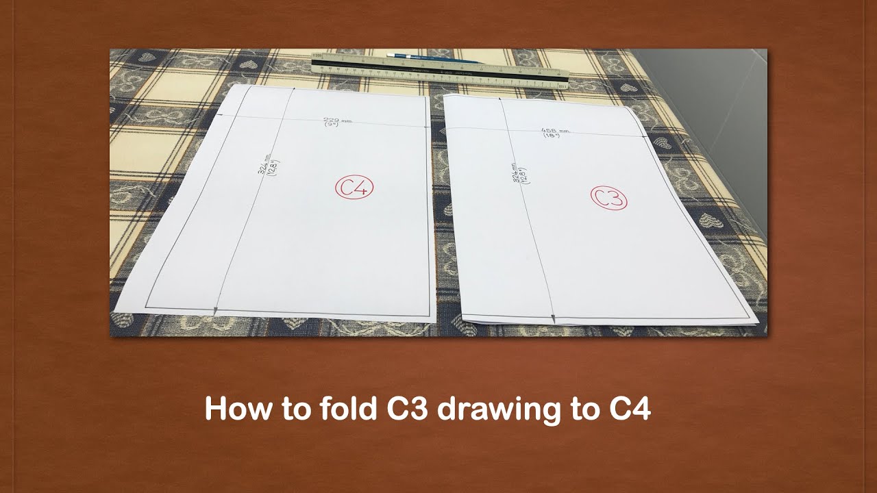 How to fold C3 drawing to C4 - YouTube