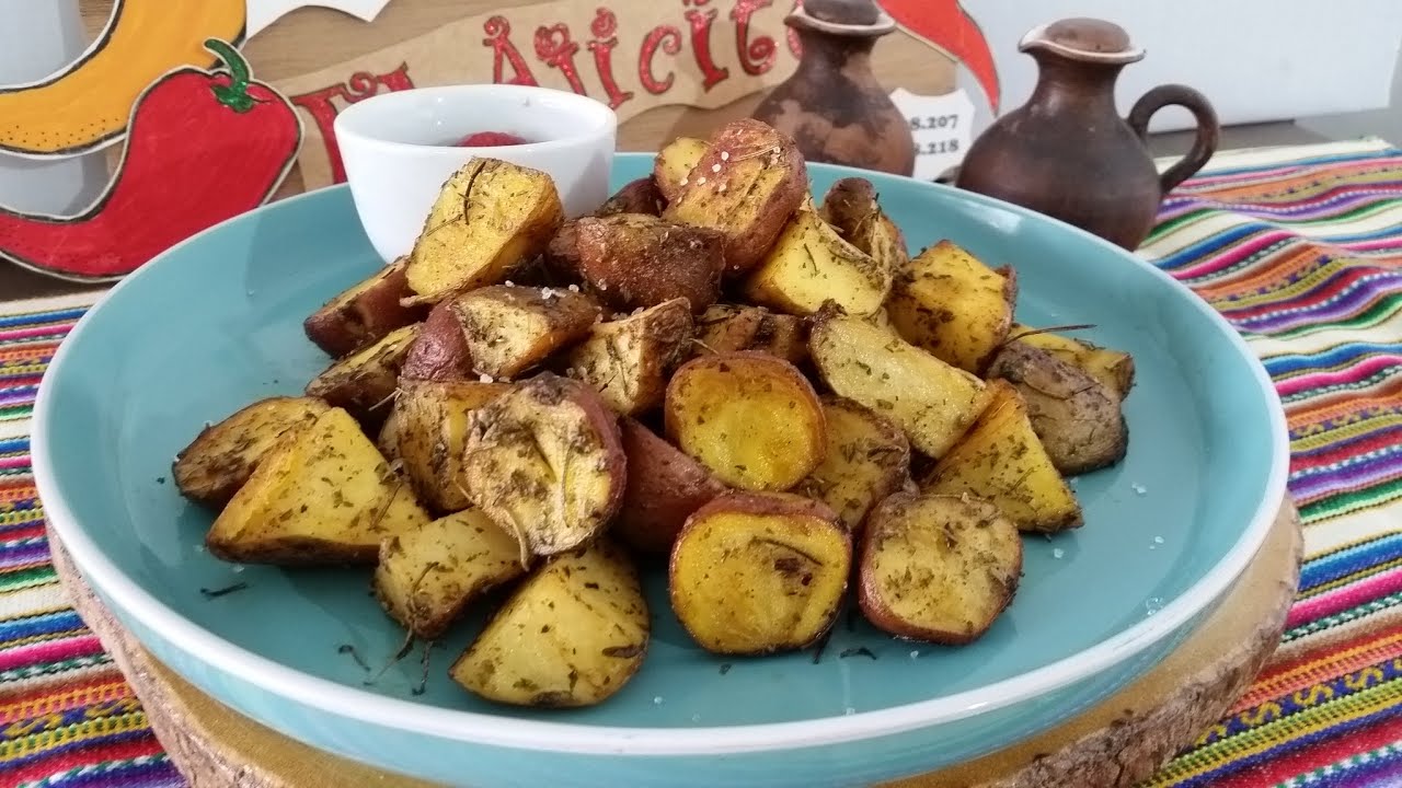 Papas nativas peruanas al horno |Deliciosas, super crocantes |Roasted ...