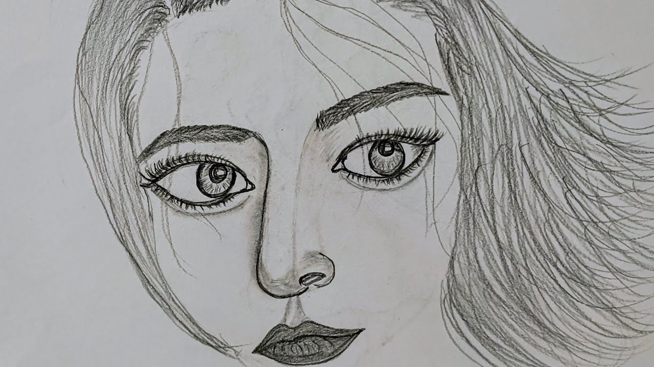 How to draw beautiful girl design #ruchikaartcreation #drawing #art # ...