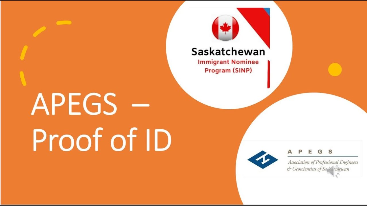 APEGS - How to create Proof of ID - Submit Proof of Identity to APEGS - SINP - YouTube