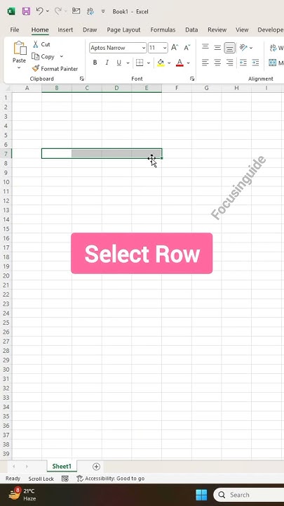 Excel Me Row Aur Column Select Karne Ka Shortcut Pro Tips #focusinguide #exceltips#tutorial # ...