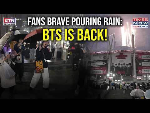 BTS Comeback Tour: Fans Brave Pouring Rain, Throng Goyang Venue| K-POP 'Army' Welcomes 'Heroes'