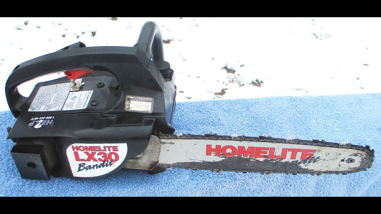 Homelite LX30 Bandit Vintage Chainsaw Vintage King Motor Sports - YouTube