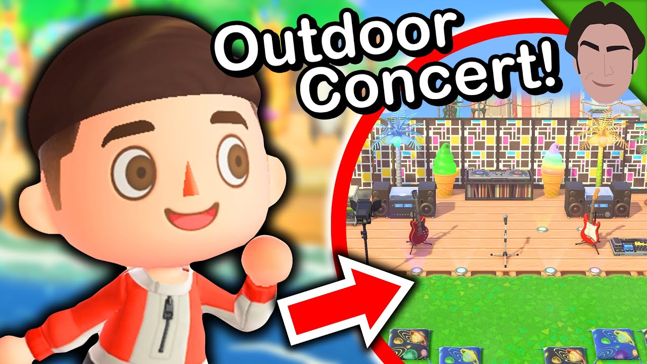 NEW Outdoor Concert Area Design! Animal Crossing New Horizons - YouTube