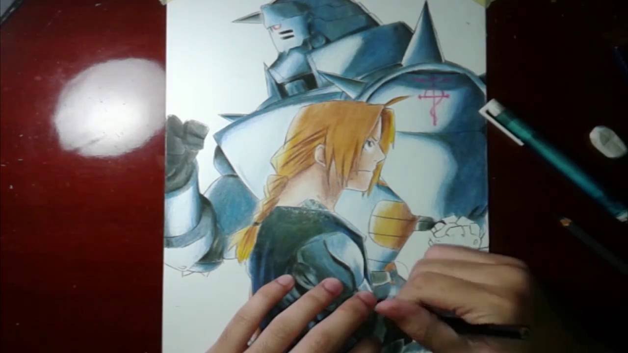 Speed Drawing - Edward and Alphonse Elric (FMA Brotherhood) - YouTube