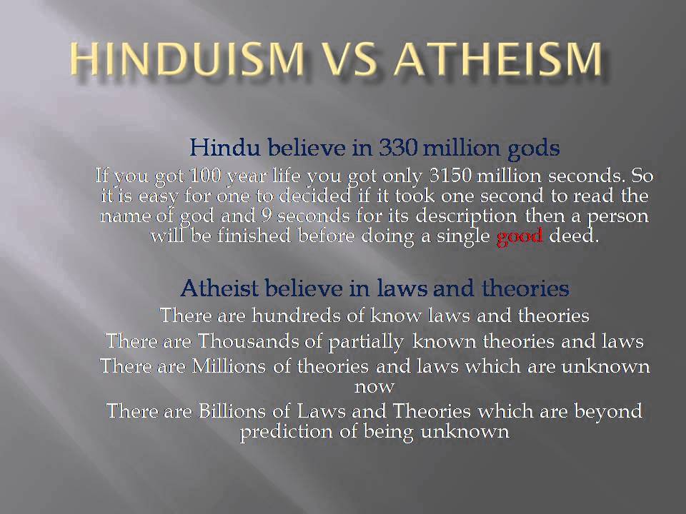 Hinduism VS Atheism - YouTube
