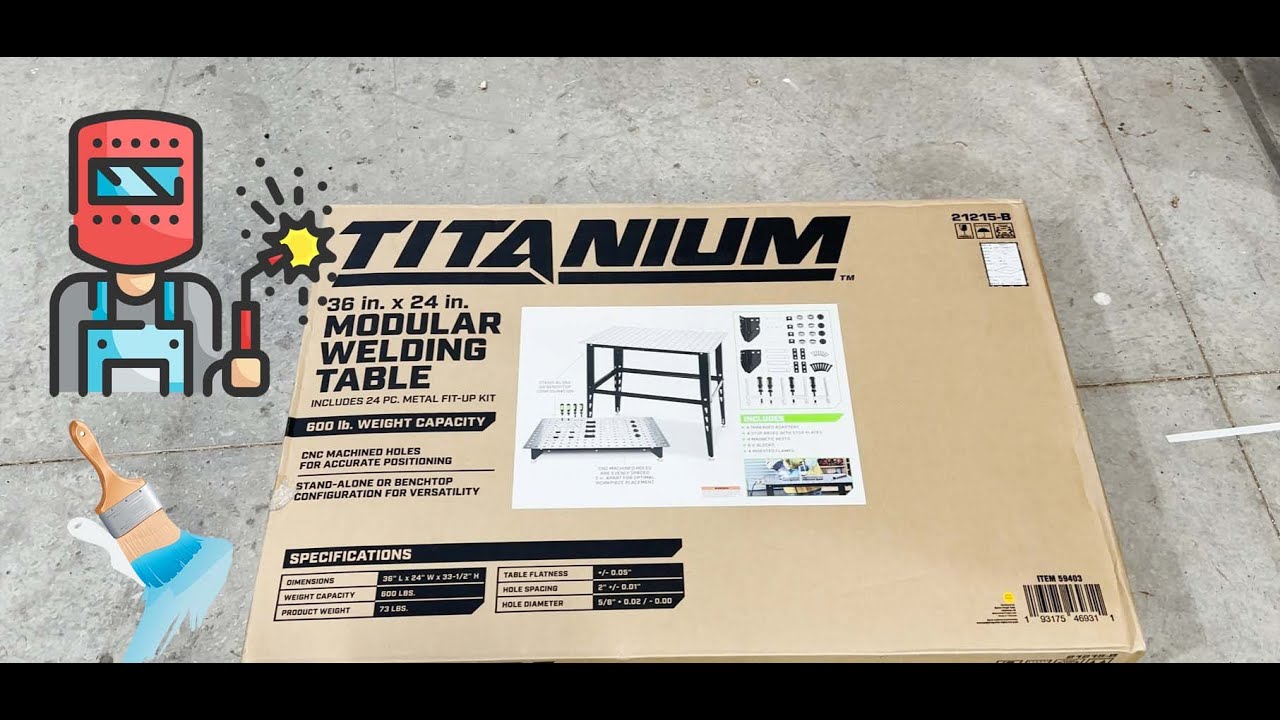 Titanium Welding table from Harbor Freight and painting, just getting a ...