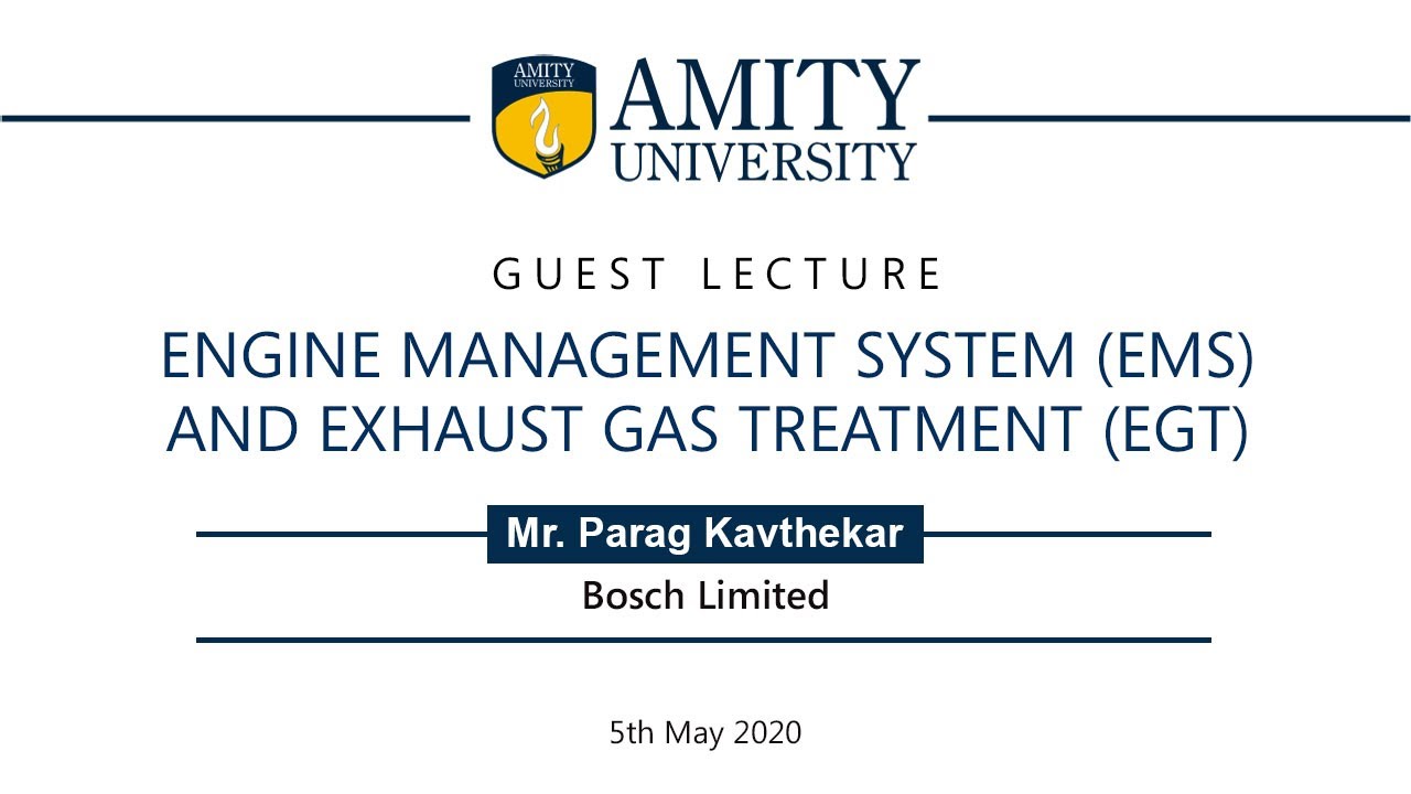 Engine Management System EMS and Exhaust Gas Treatment EGT - YouTube