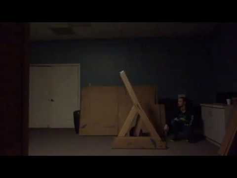 Whip Trebuchet (testing sling) - YouTube