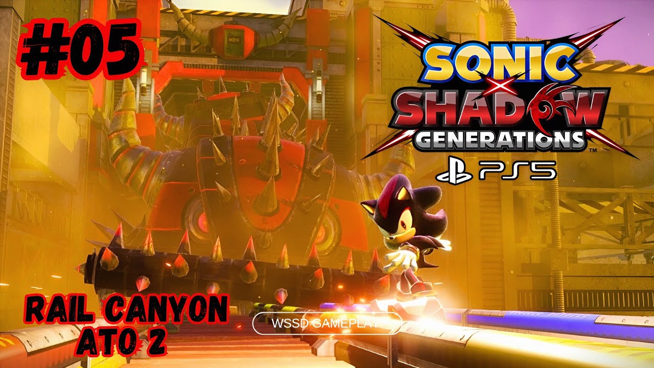 Um DESLIZE e é o FIM! Rail Canyon no Ato 2 com Shadow 💥 | SONIC X ...