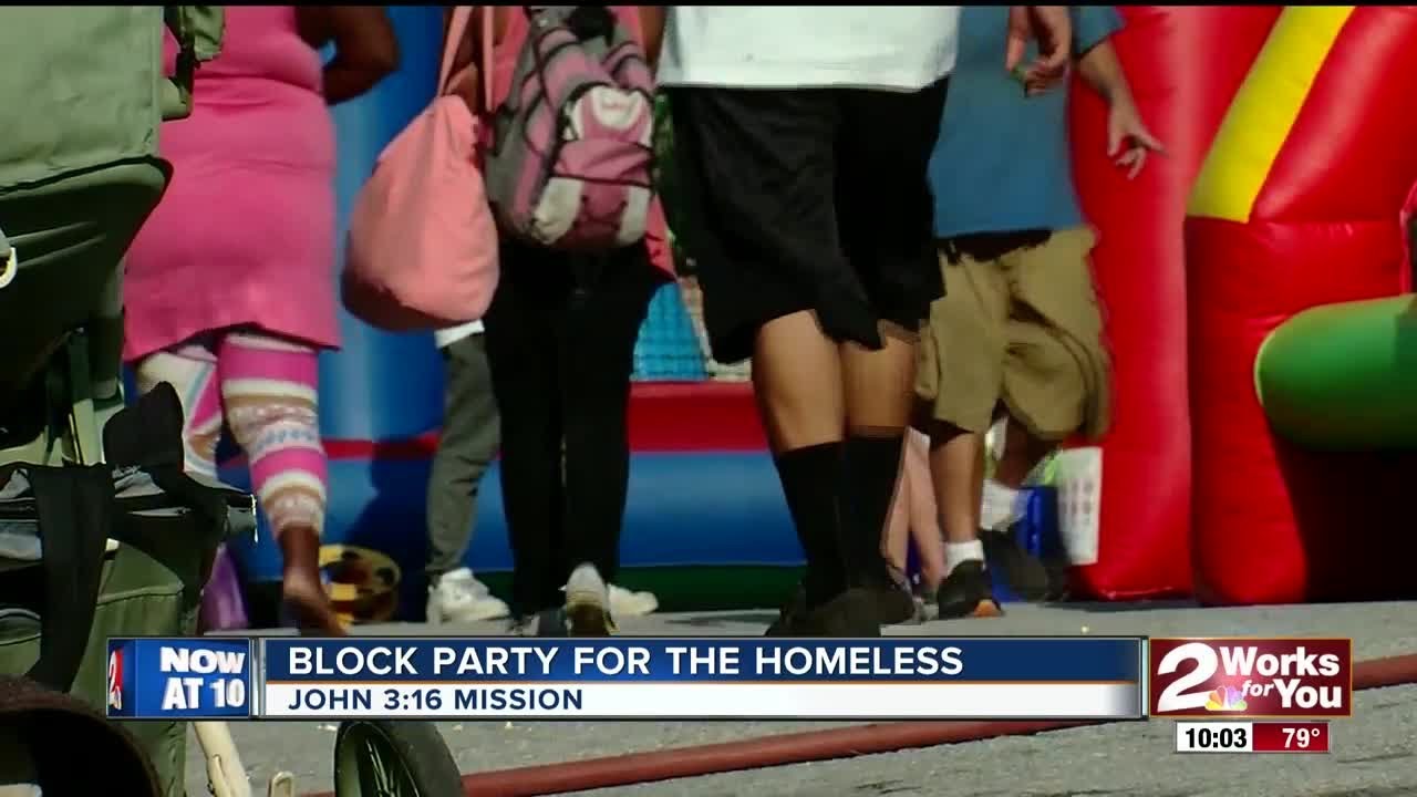 A downtown mission held a block party for homeless after 'roughest ...