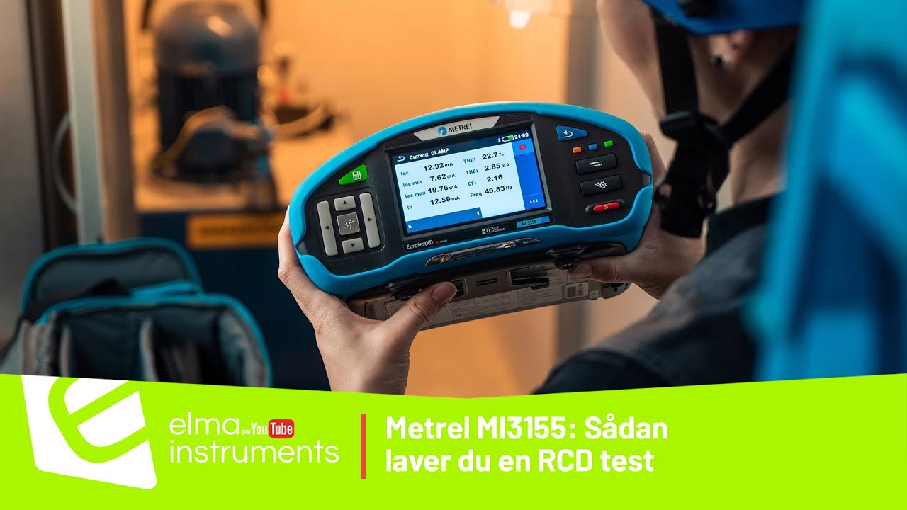 RCD-test med Metrel MI3152XC og MI3155XDe - YouTube