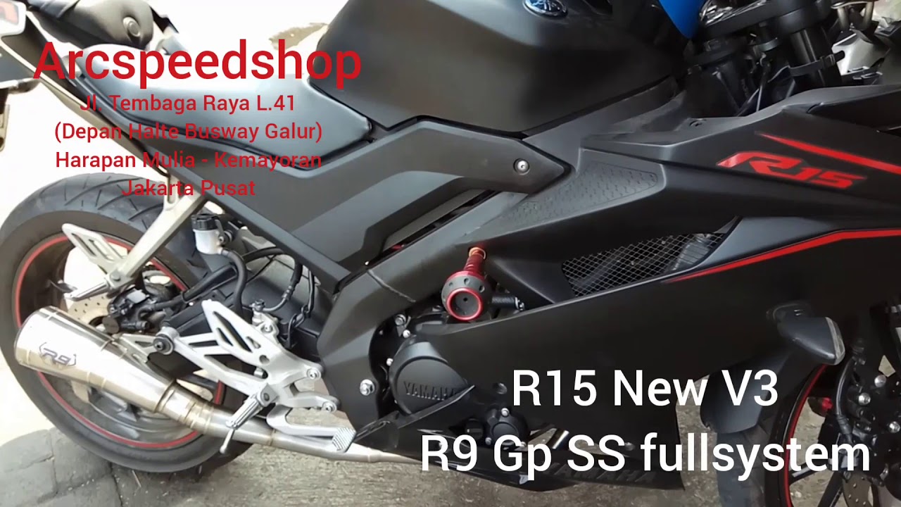 Knalpot R9 Gp SS R15 New V3 Fullsystem original 100% - YouTube