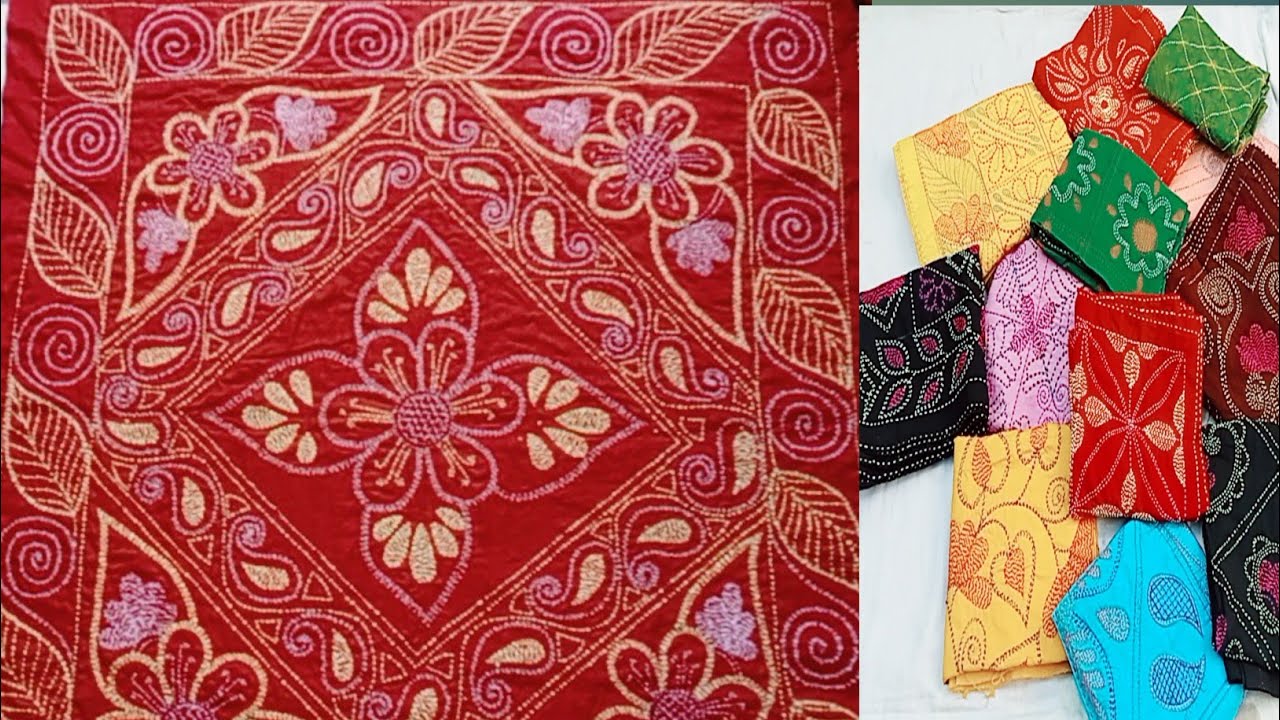 Baby katha collection.Nakshi katha design tutorial. nakshi katha flower ...