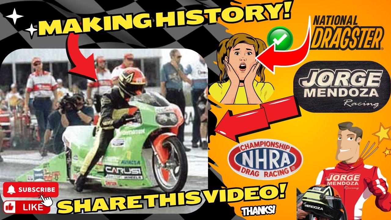 NHRA's announcer Bob Frey with Latino racer: Jorge Mendoza at Houston ...