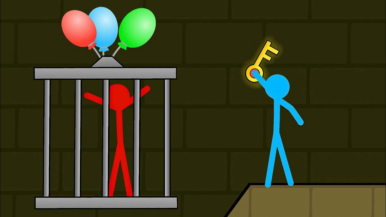 Red and Blue , Stickman Escape Animation - ( Part 13 ) - YouTube