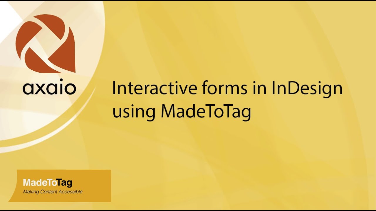 Interactive forms in InDesign using MadeToTag - YouTube
