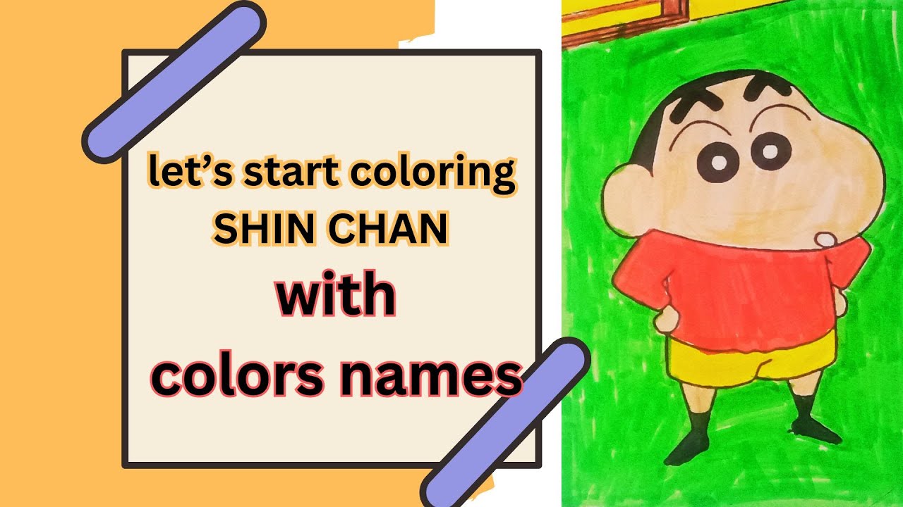 Coloring ewih colors names Shin Chan \kids coloring funzz\#color# ...
