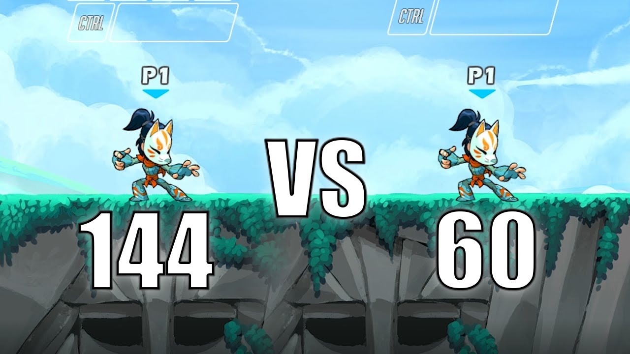 60 Hz VS 144 Hz Monitors for Brawlhalla - YouTube