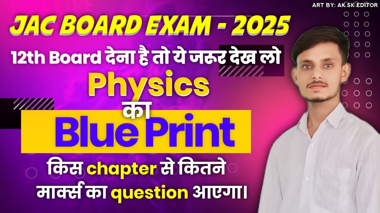 CLASS 12th PHYSICS BLUEPRINT 2025 // JAC BOARD EXAMS // झारखंड बोर्ड ...