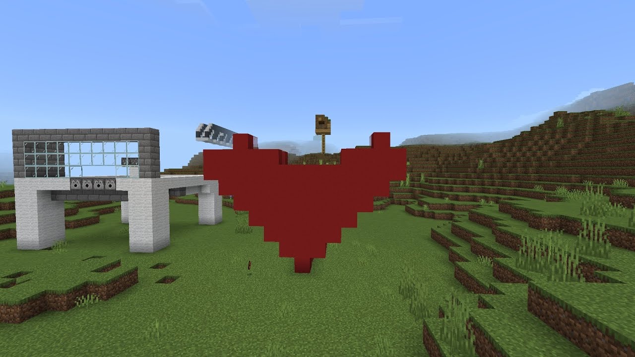 my Minecraft world build Minecraft heart ️ ️ - YouTube