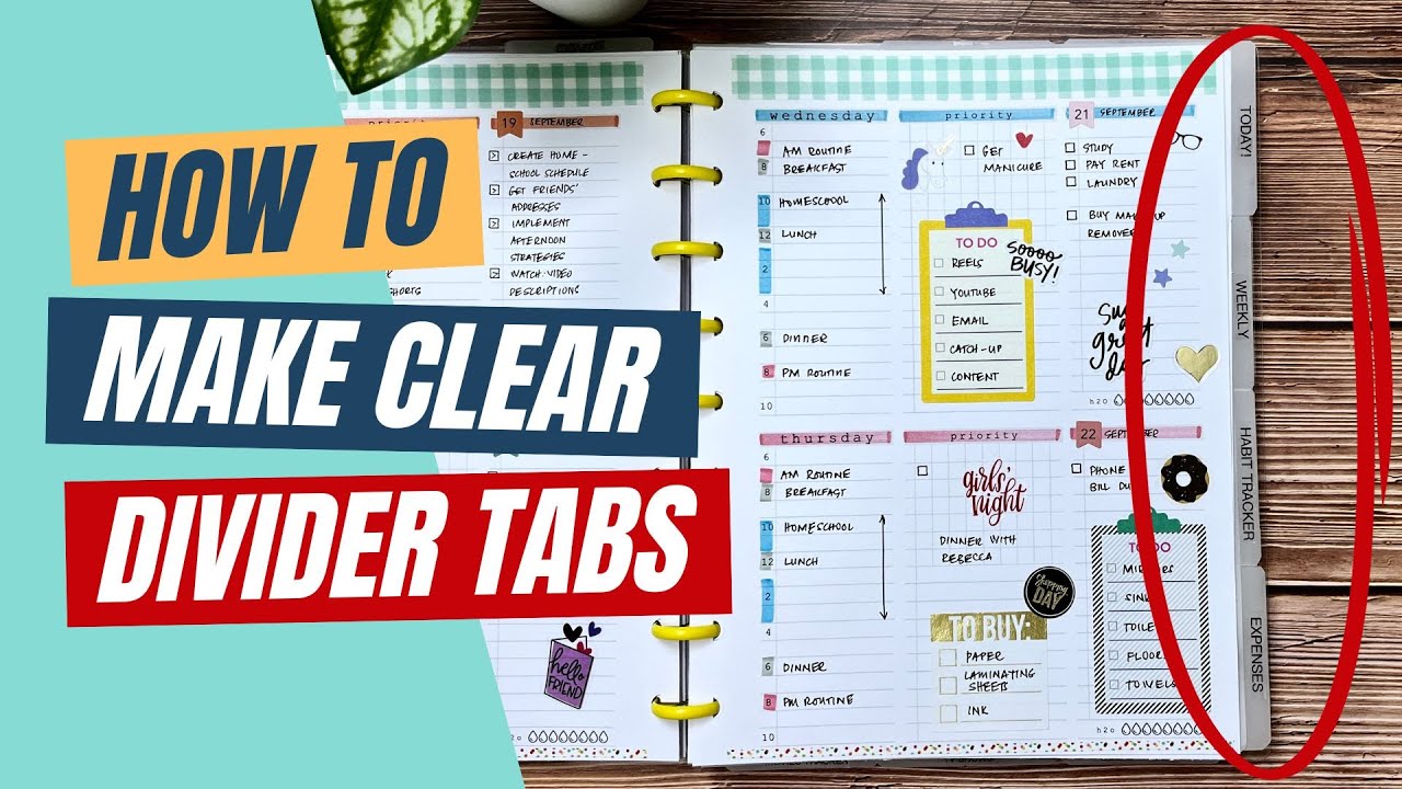 DIY Planner Divider Tabs Made Easy! | Happy Planner Classic Planner ...