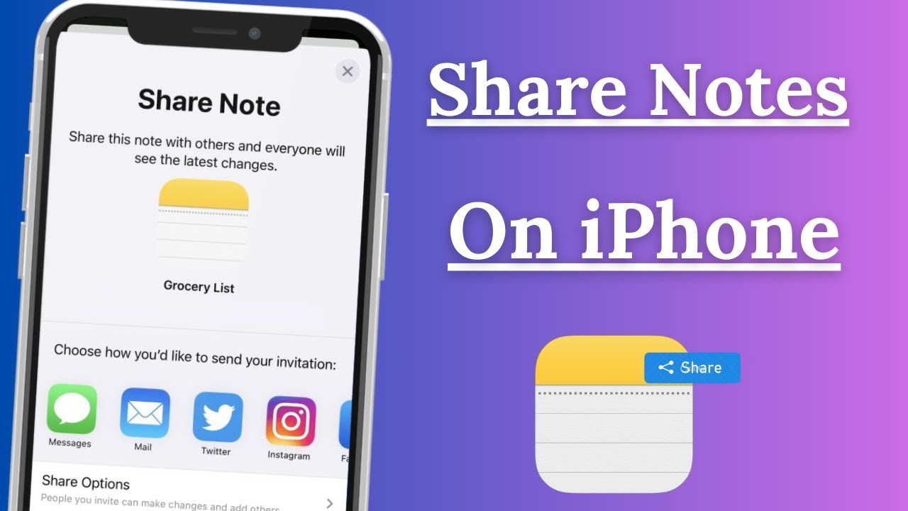 How to Share Notes on iPhone / iOS 17 / 2024 - YouTube