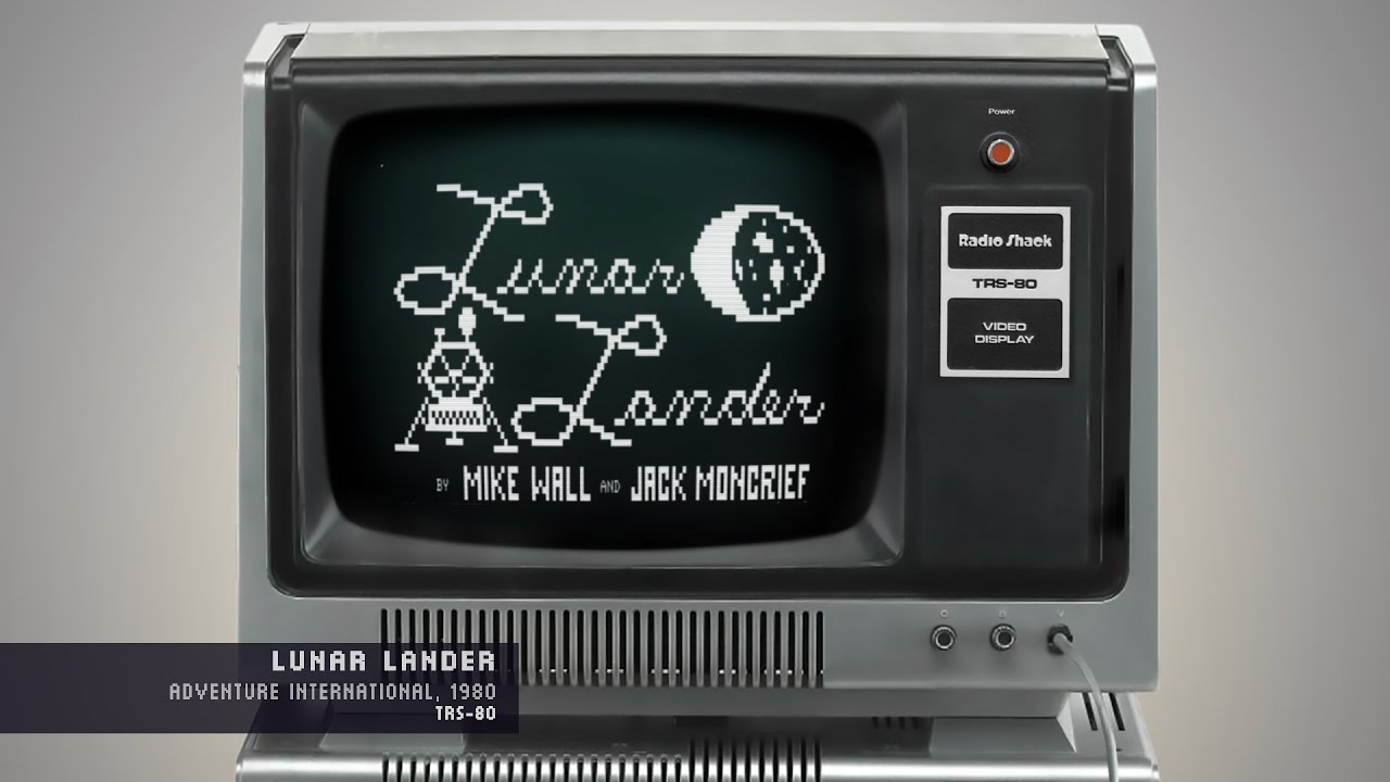Lunar Lander - Adventure International, 1980 - TRS-80 - YouTube
