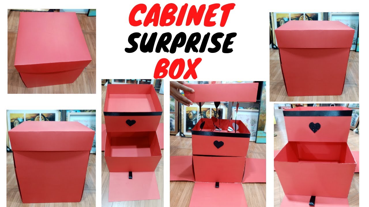 How To Make A Cabinet Surprise Box Diy Surprise Box With Cabinet - YouTube