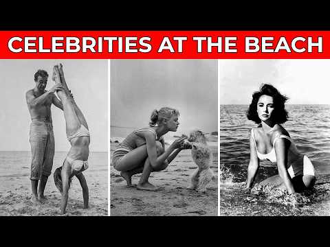 100 Vintage Beach Photos of Celebrities | Rare Old Hollywood Moments