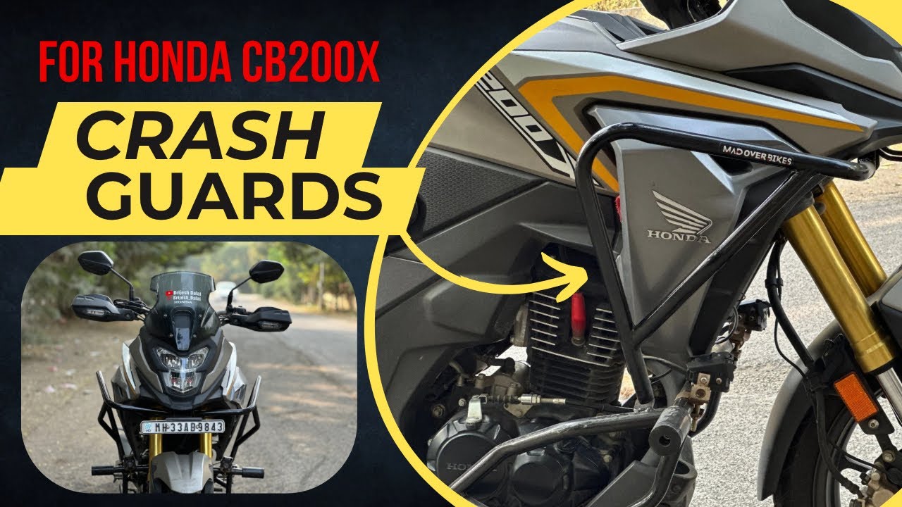 Crash guards for cb200x | full crash guard | honda cb200x touring setup ...