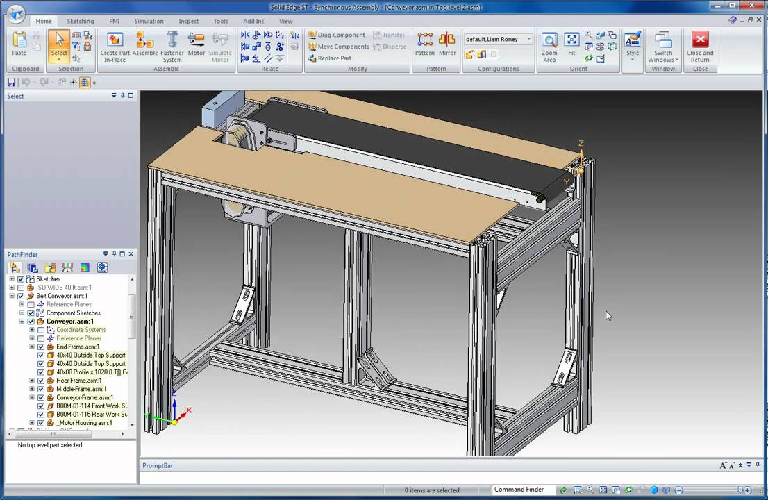 Solid Edge ST2 - Synchronous Assembly 1 - YouTube