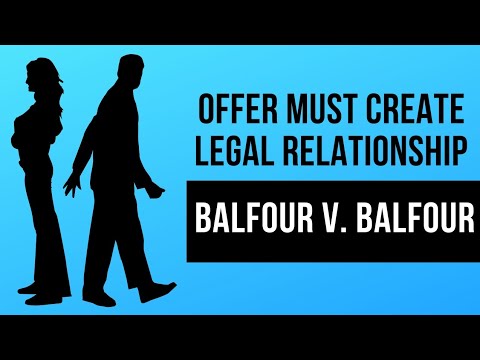ESSENTIAL ELEMENTS OF VALID OFFER WITH EXAMPLE / CASE LAW BALFOUR V ...