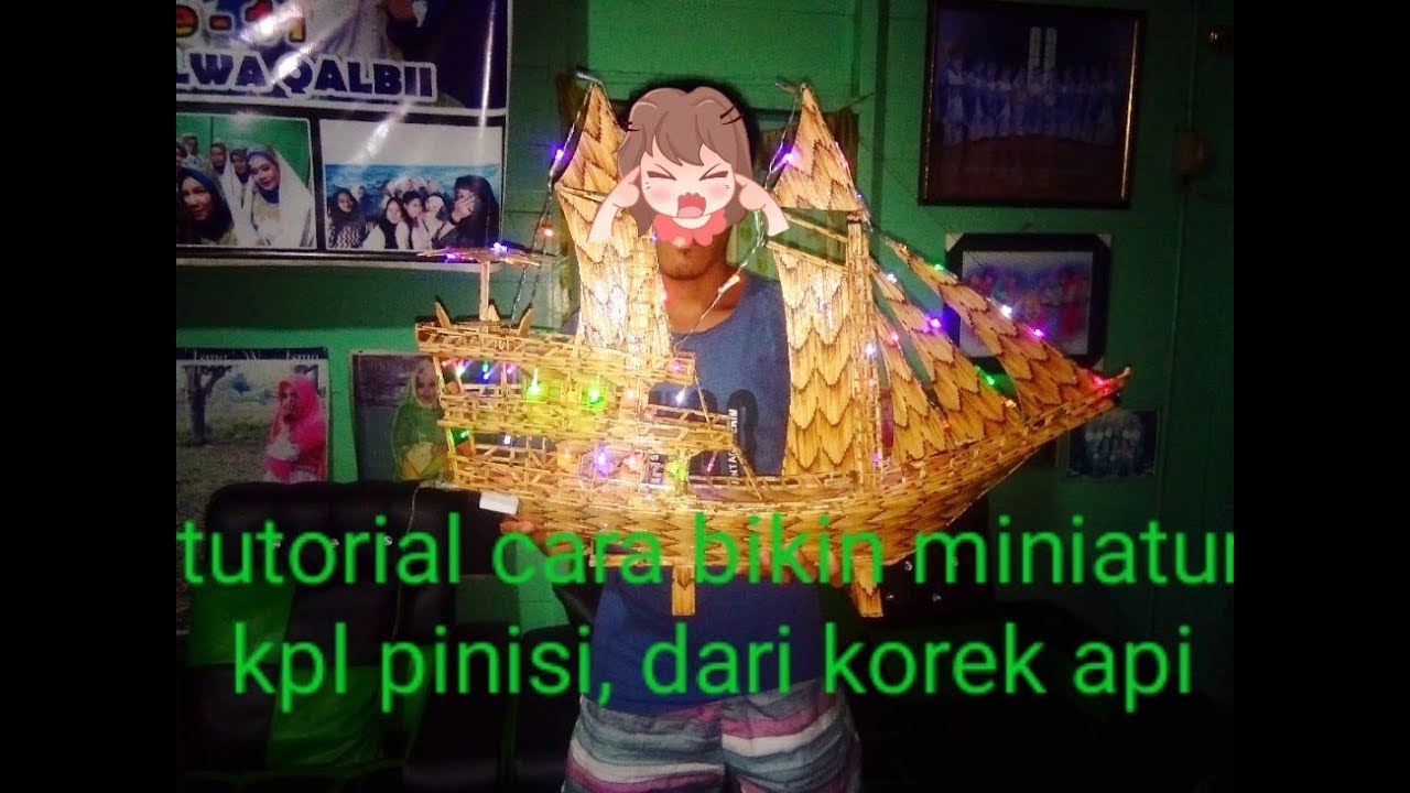 IDE KEREATIF,DARI KOREK API,MINIATUR,KAPAL PINISI.UKURAN,95,CM,350 ...