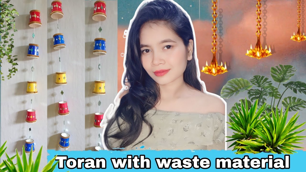 DIY Diwali Decoration ideas| side toran Making at home | Diwali toran ...