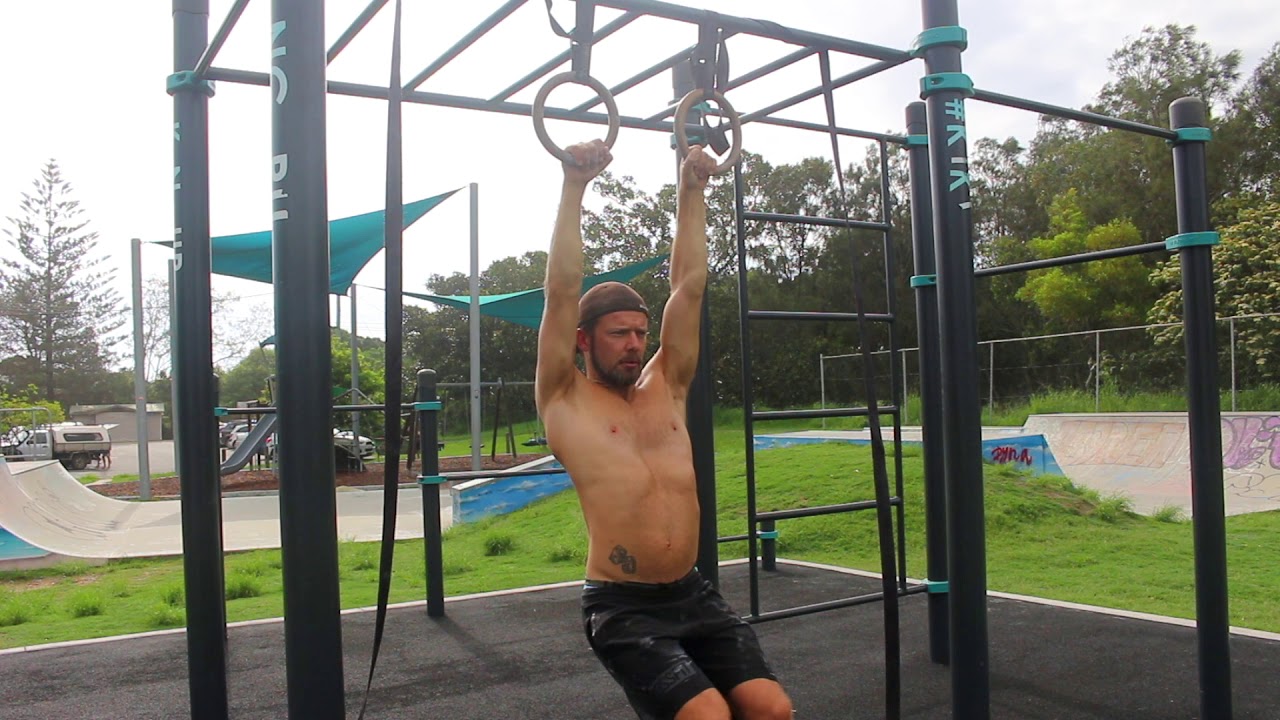 Hang, Active, Tuck L-Sit on Rings - YouTube