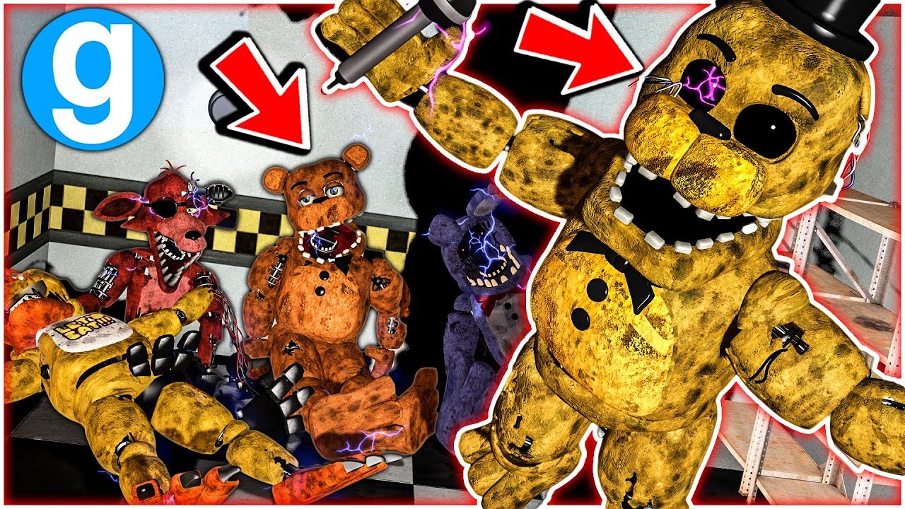 EVIL Golden Electric Freddy Electrocutes FNAF Animatronics! - Gmod FNAF ...