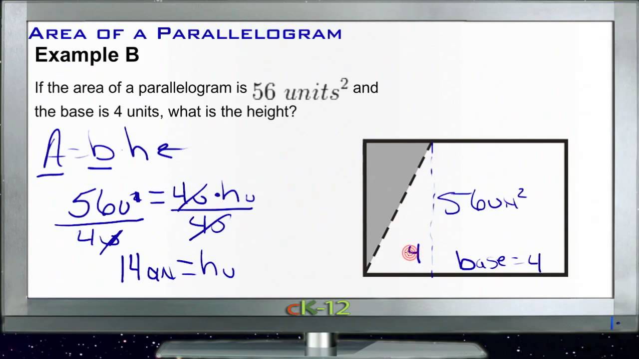 Area of a Parallelogram: Examples (Basic Geometry Concepts) - YouTube