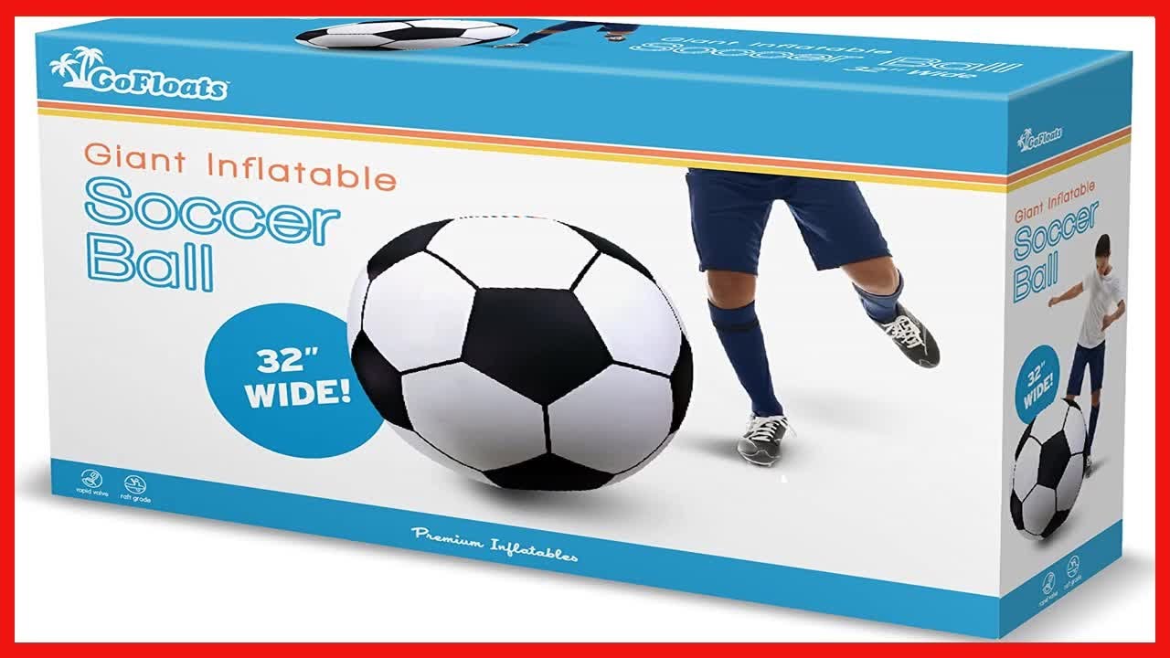 GoFloats Giant Inflatable Soccer Ball - Made From Premium Raft Grade ...
