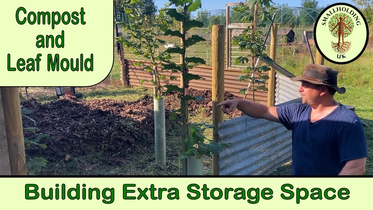 Building a New Compost and Leaf Mould Storage Area - YouTube