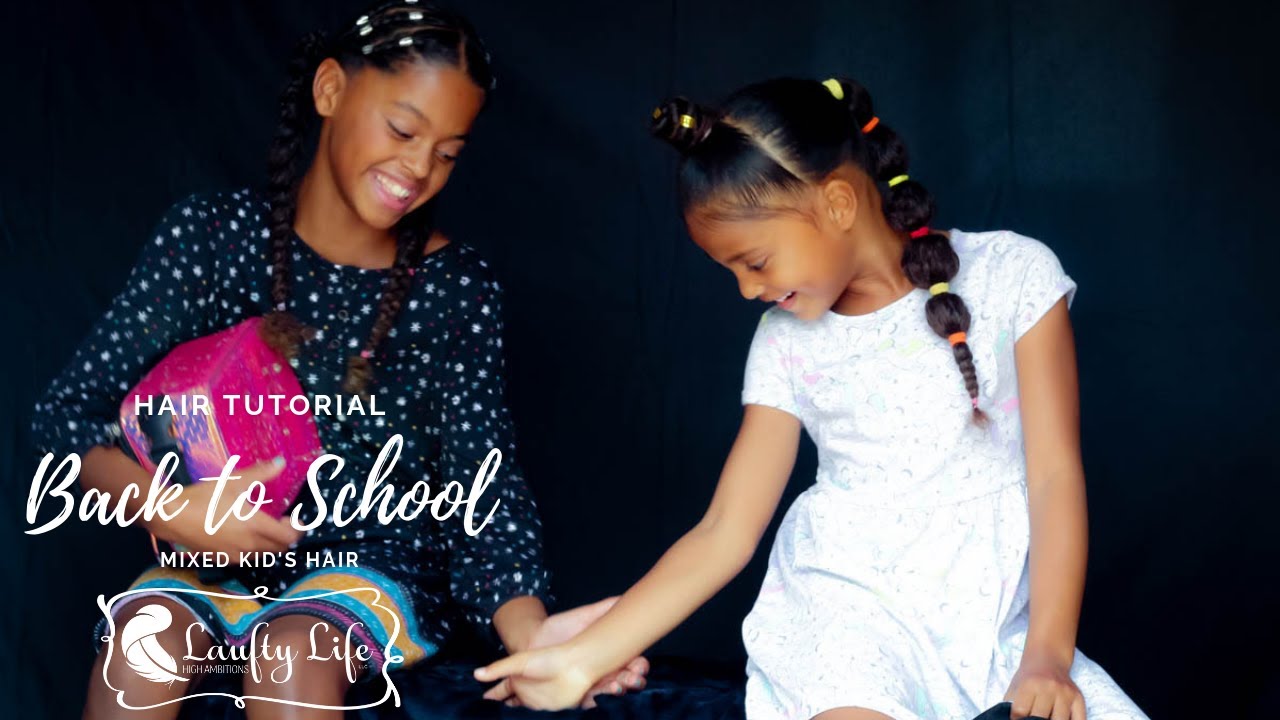 First Day of School: Mixed Kid's Hairstyle - YouTube