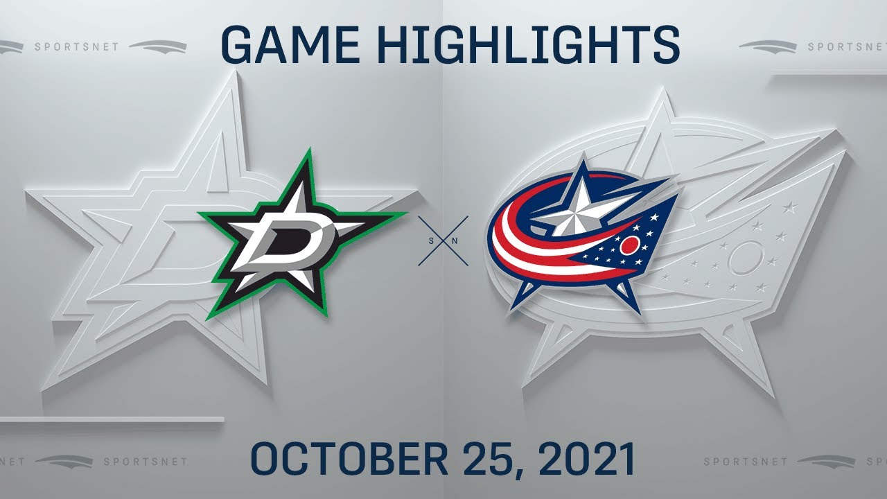 NHL Highlights | Stars vs. Blue Jackets - Oct. 25, 2021 - YouTube