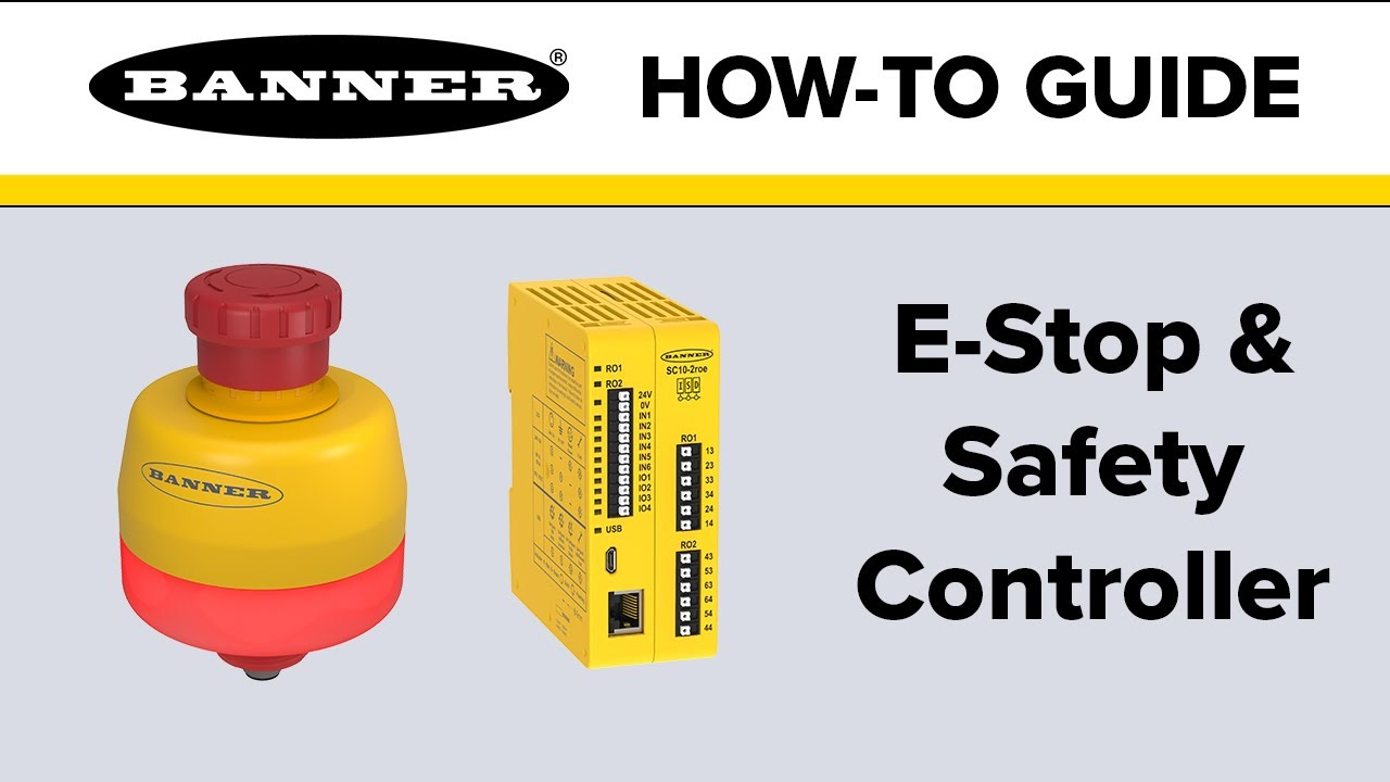 Banner E-Stop & Safety Controller - YouTube